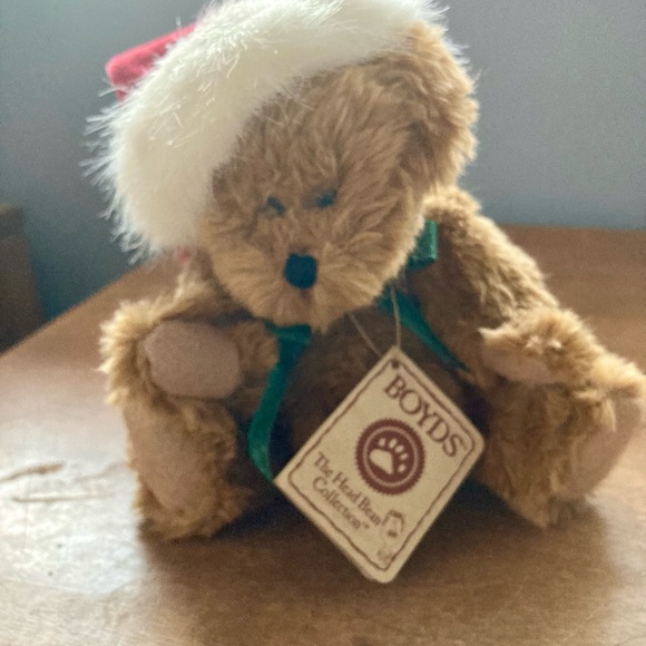 Boyds Bears | Holiday | Boyds Brown Teddy Bear With Santa Hat Hi Im Lil ...